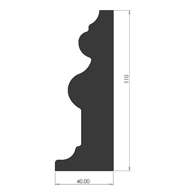 Timber Dado Rail - D011 - 110mm x 40mm | Premium Quality Mouldings ...